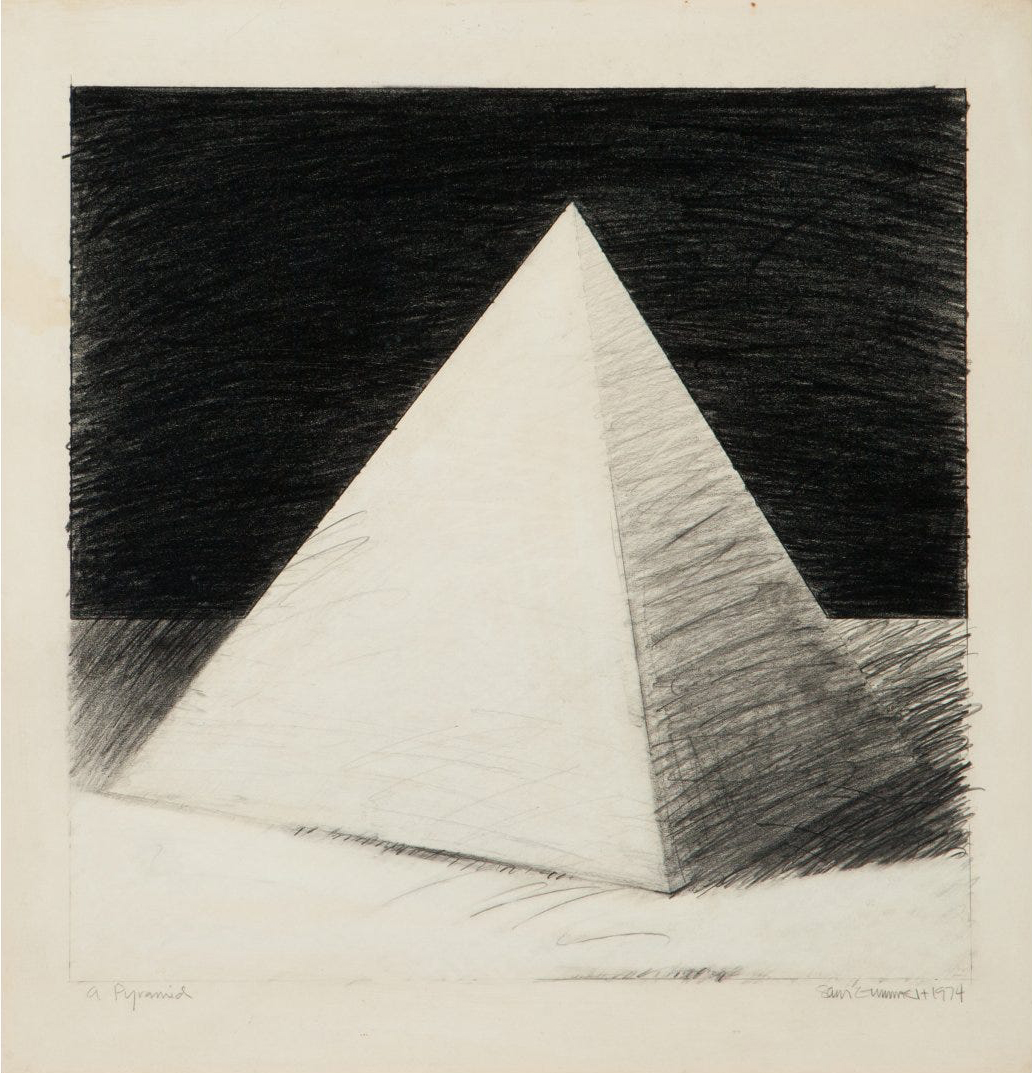 A Pyramid by Sam Gummelt Pencil on Paper